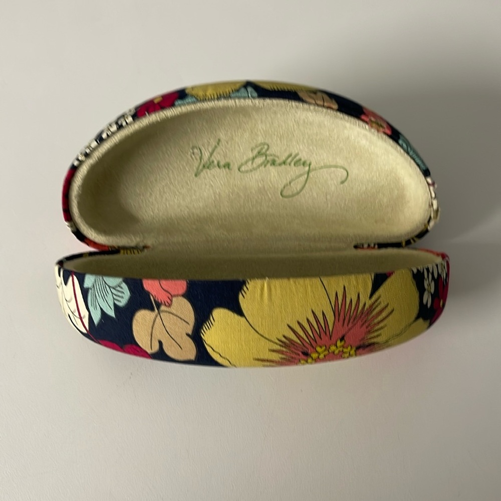 Rare Vera Bradley Floral Clamshell Eyeglass Case - Gem